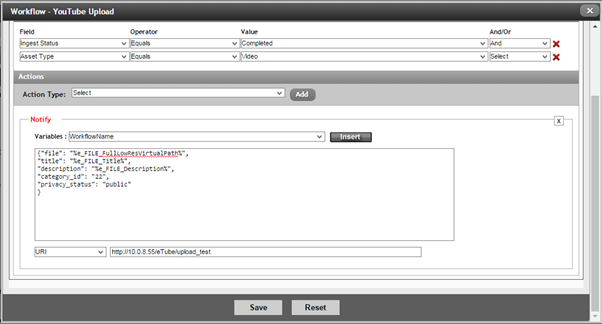 How to configure eTube connector?