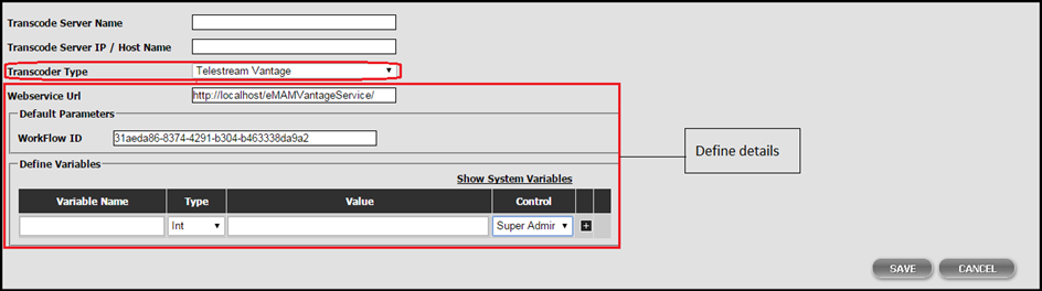 How to integrate Vantage with eMAM?
